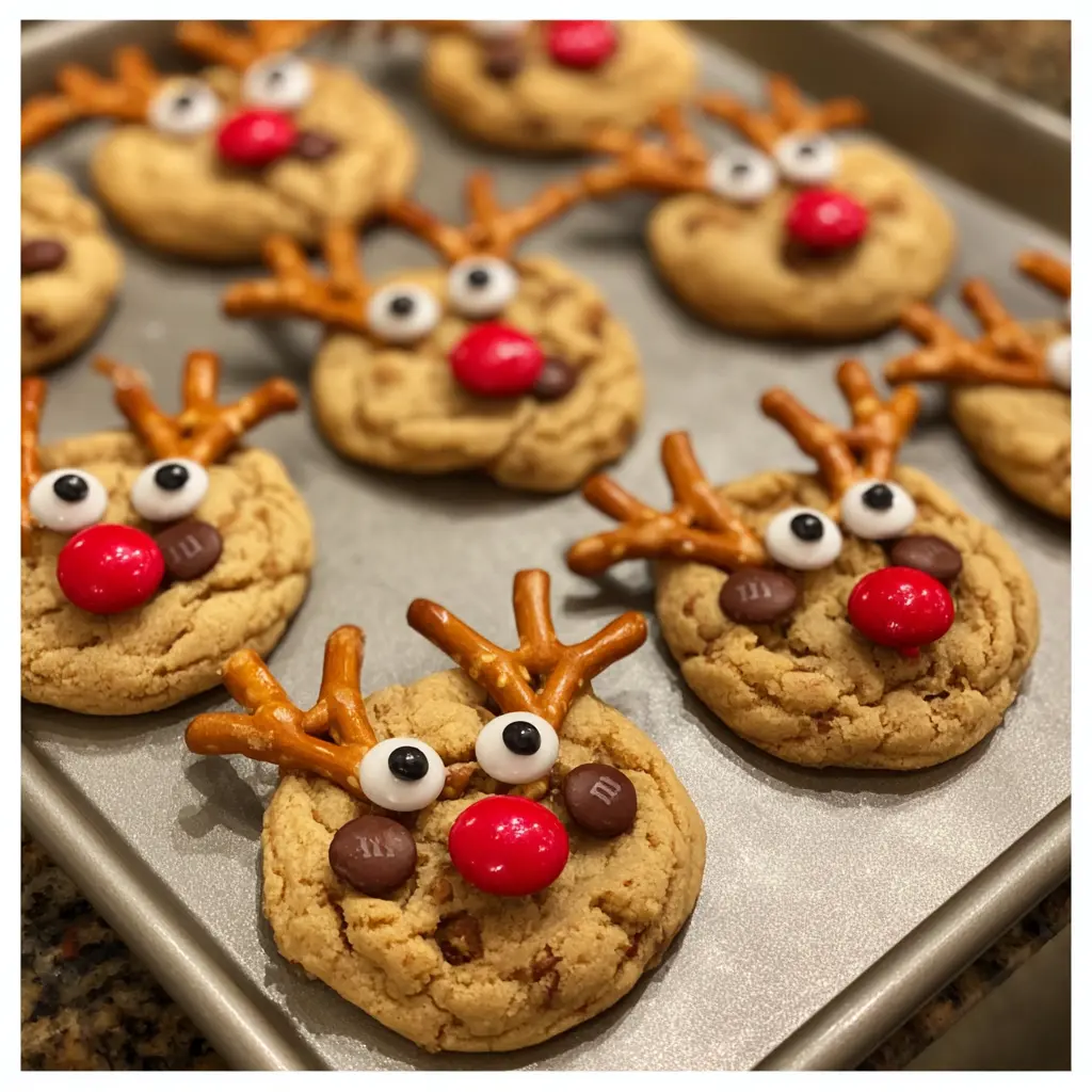 Peanut Butter Rudolph Reindeer Cookies: A Festive Holiday Treat